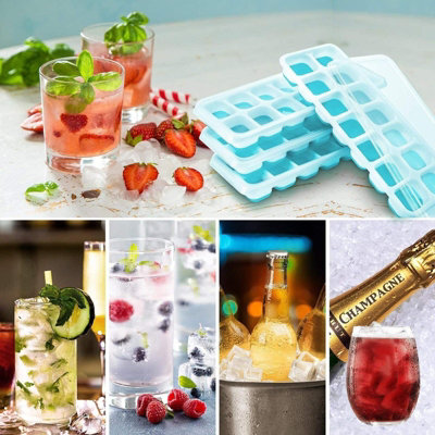 ASAB Easy Push Ice Cube Tray Set Blue