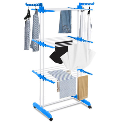 ASAB Foldable Clothes Airer Retractable Clothes Drying Rack