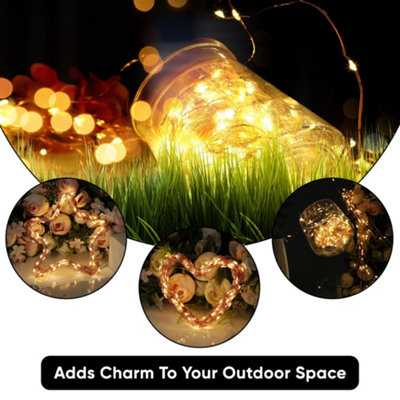 ASAB Pack Of 2 120 LED Solar String Lights 40FT