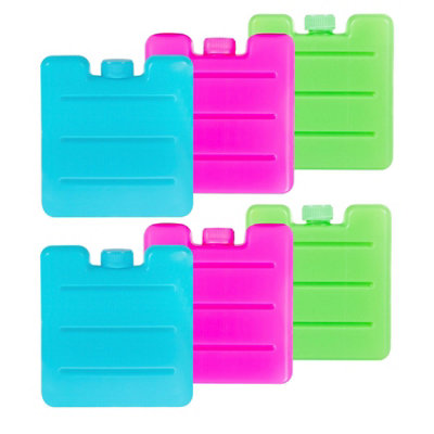 ASAB Pack Of 6 Freezer Blocks - Assorted Colours