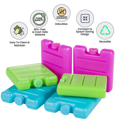 ASAB PACK OF 6 FREEZER BLOCKS - ASSORTED COLOURS