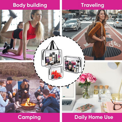 ASAB Transparent PVC Travel Organiser Bags 3PC