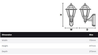 ASD CL/WK100C Coach Lantern with Photocell Dusk to Dawn Sensor (White)