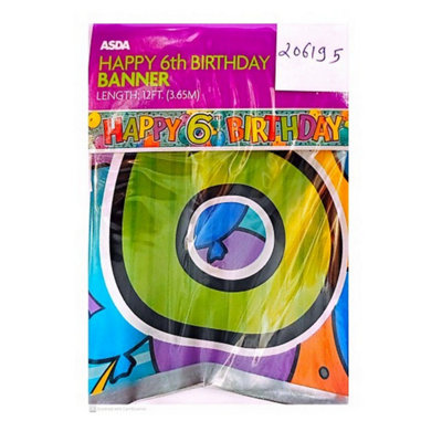ASDA 16th Birthday Banner Multicoloured (One Size)