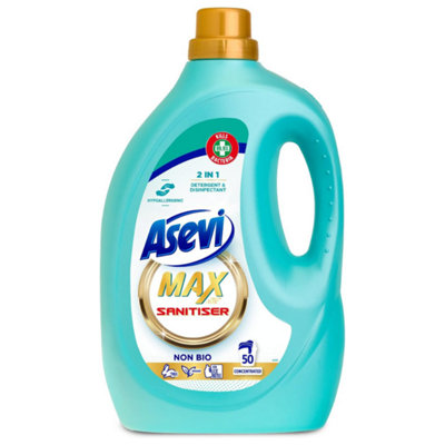 Asevi Max sanitiser hypoallergenic Laundry Detergent Washing 50 Washes ...