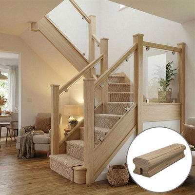 Ash Handrail Duchess 1.2m - No Groove UK Manufactured Traditional ...