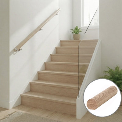 Ash Handrail Mopstick 3.6m Wall Mounted Handrail UK Manufactured ...