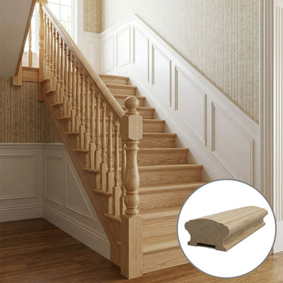 Ash Handrail Queen 1.2m - 41mm Groove For Spindles UK Manufactured ...