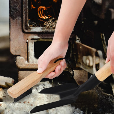 Ash Scoop and Stove Brush Set Fireplace Tool Set, Fire Bowl Tools ...