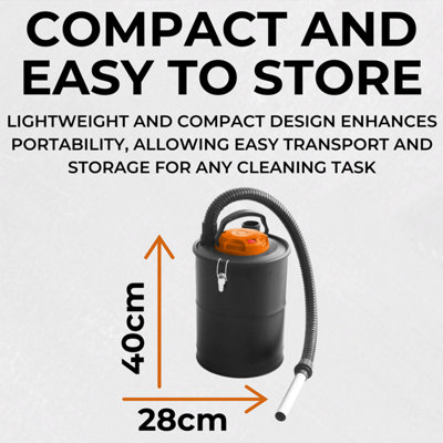 Ash Vacuum Cleaner - Ultra-Fine HEPA Filter - Hoover For Wood Log ...