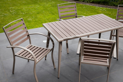 Ashdown 130cm x 70cm Outdoor Patio Table and 4 Chair Set