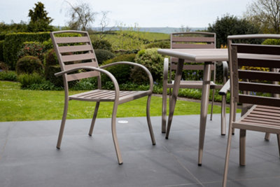 Ashdown 130cm x 70cm Outdoor Patio Table and 4 Chair Set