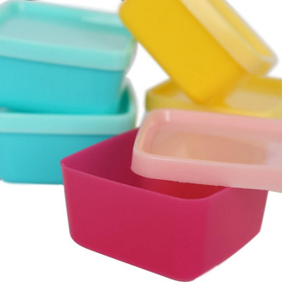Ashley Plastic Stackable Food Storage Containers - 90ml - Multicoloured ...