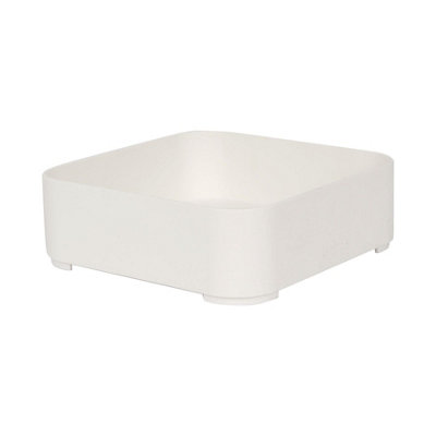 Ashley Plastic Stackable Storage Bin - 15cm x 15cm x 5cm - White