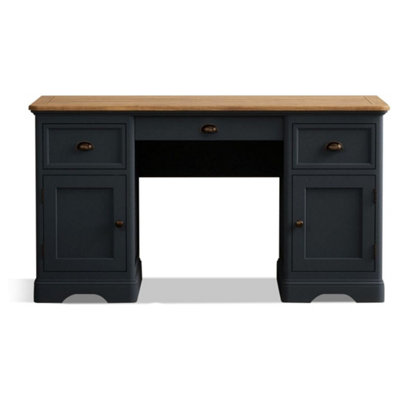 Buy Ashton Oak and Blue Painted Computer Desk | DIY at B&Q