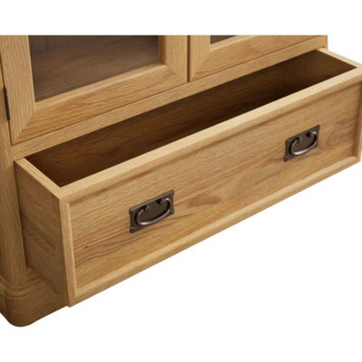 Ashton Solid Oak Glazed Display Cabinet