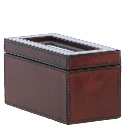 Ashwood Leather's Premium Double Watch Case with See-Through Lid
