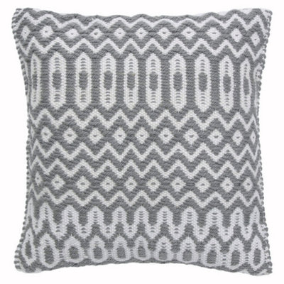 Buy Asiatic Halsey Grey Geometric Cushion-45cm X 45cm | DIY at B&Q