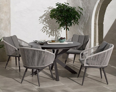 Aspen 4 Seater Rope Chair Spraystone Dining Set
