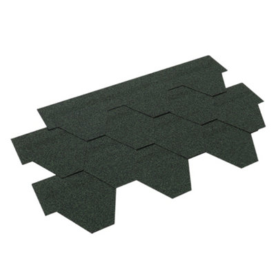 Asphalt Roof Shingle Garden Bitumen Roofing Shingles 2.6 m² Shed Felt ...