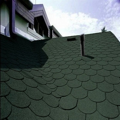 Asphalt Roof Shingle Garden Bitumen Roofing Shingles 2.6m² Shed Felt ...