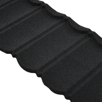 Asphalt Roofing Tiles Garden Shed Roofing Felt Shingle Jet Black 2.4 m² ...