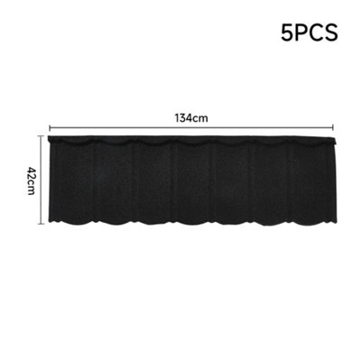 Asphalt Roofing Tiles Garden Shed Roofing Felt Shingle Jet Black 2.4 m² ...