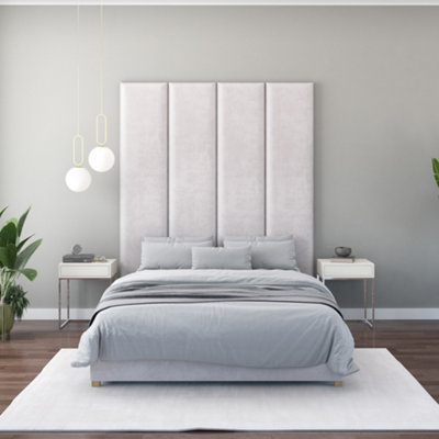 Aspire 45cm x 210cm Large Upholstered Headboard Wall Panel, Plush ...