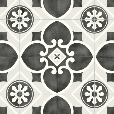 Aspire Achilles Moroccan Tile Vinyl by Remland (Achilles 598, 3m x 3m)