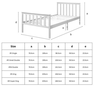 Aspire Atlantic Natural Wood Bed Frame, size King