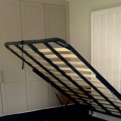 Aspire Bed Frame Ottoman Gas Lift Storage with 70" Headboard - Super ...