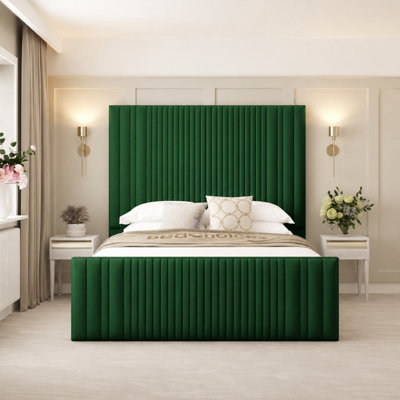 Aspire Bed Frame with 70" Headboard - King (Green)
