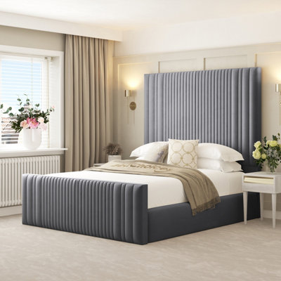 Aspire Bed Frame with 70" Headboard - Small Double (Silver)