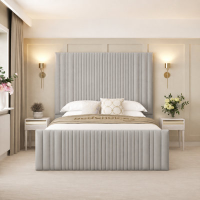 Aspire Bed Frame with 70" Headboard - Small Double (Silver)