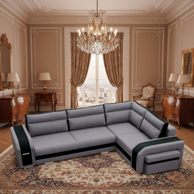 ASSAN sectional sofa with ottoman sleeping function DL mechanism 2 ...