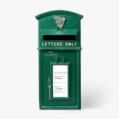 Assorted Collections Traditional Irish Green Post Box with Lock - Wall ...