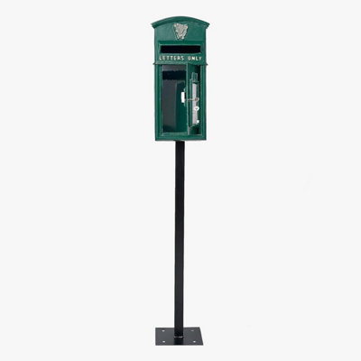 Assorted Collections Traditional Irish Green Post Box with Lock - Wall ...