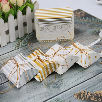 Assorted design Silver Gold paper candy box 40 | DIY at B&Q