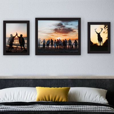 Assorted Photo Frames - Set of 10 Black