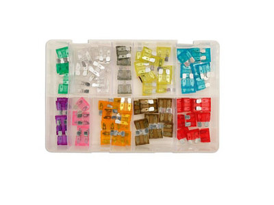 Assorted Standard Blade Fuses Box Qty 80 Connect 31856 | DIY at B&Q