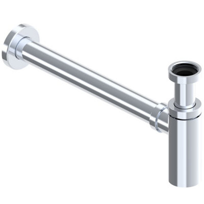 Astini 330mm Polished Chrome Bottle Trap for Basin, Contemporary