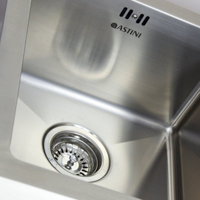 Astini Belfast 600 1.0 Bowl Brushed Stainless Steel Kitchen Sink & Waste