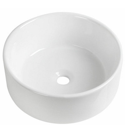 ASTINI RRMINI 400 GLOSS WHITE ROUND COUNTERTOP BASIN.