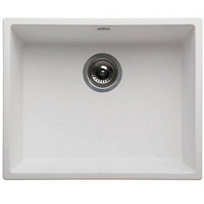 Astini Scuti 1.0 Large Bowl White SMC Synthetic Inset/Undermount ...