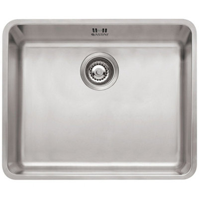 Astini Serena 1-Bowl 1.0mm Brushed 18/10 Stainless Steel Undermount ...