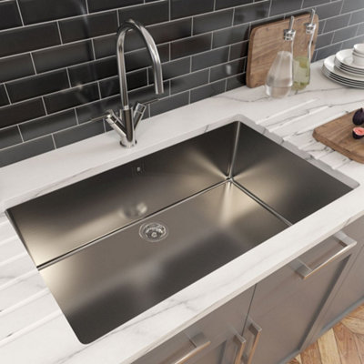 Astini Serena 1-Bowl 18/10 Stainless Steel Undermount Sink 750x450mm ...