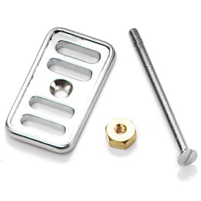 Astini Square Brass Sink Overflow Cover Plate - Chrome, 48 x 26 mm ...
