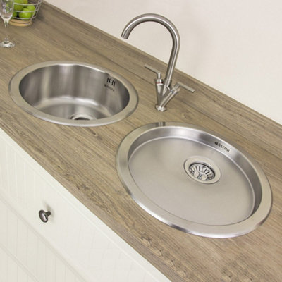 Astini Supra 1-Bowl Brushed Stainless Steel Inset Kitchen Sink with ...