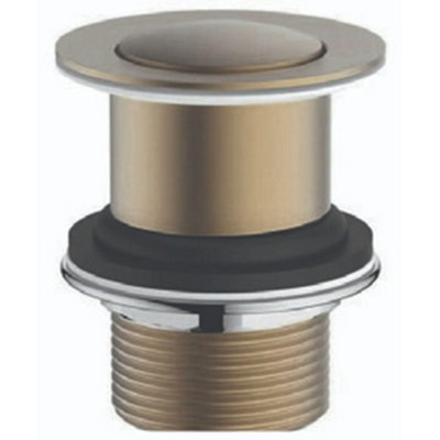 Astini Traditional Brushed Brass Click-Clack Basin Waste (Unslotted ...