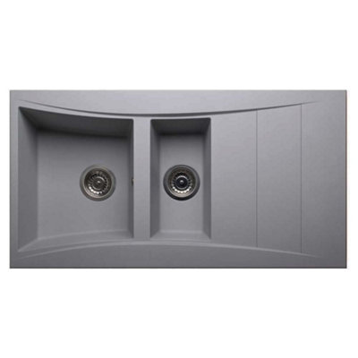 Astini Xeron 1.5 Bowl Grey SMC Synthetic Reversible Kitchen Sink & Waste